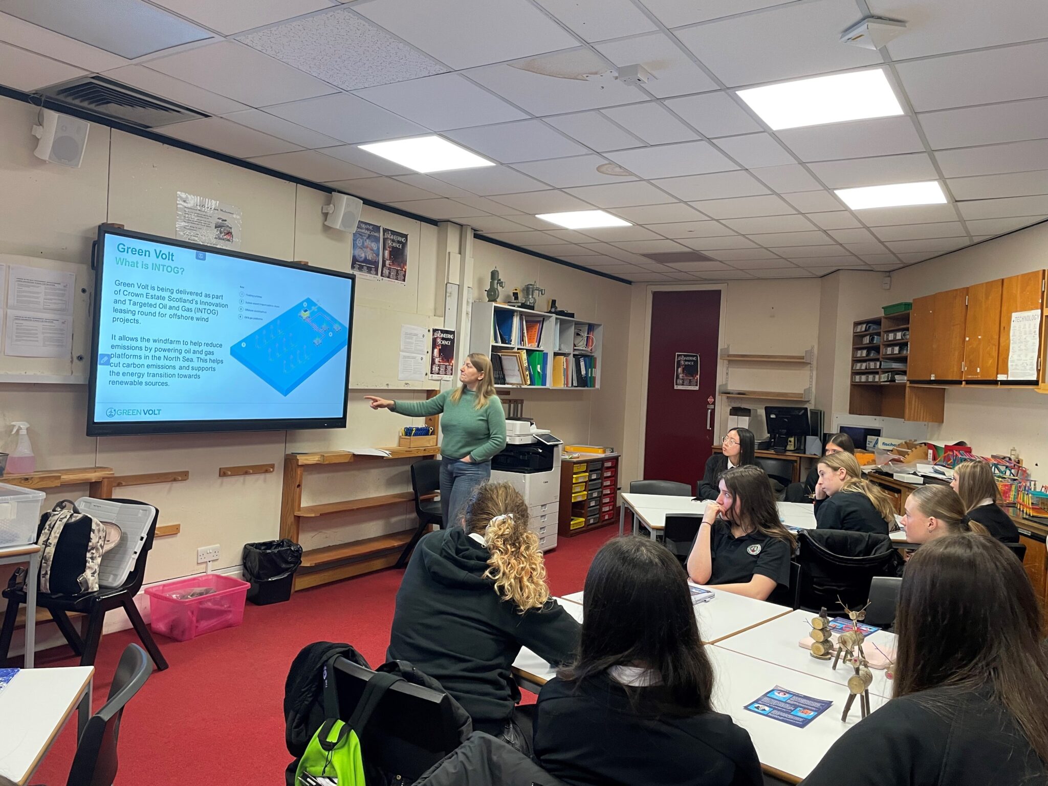 Empowering the future - Peterhead Academy visit - Green Volt Windfarm